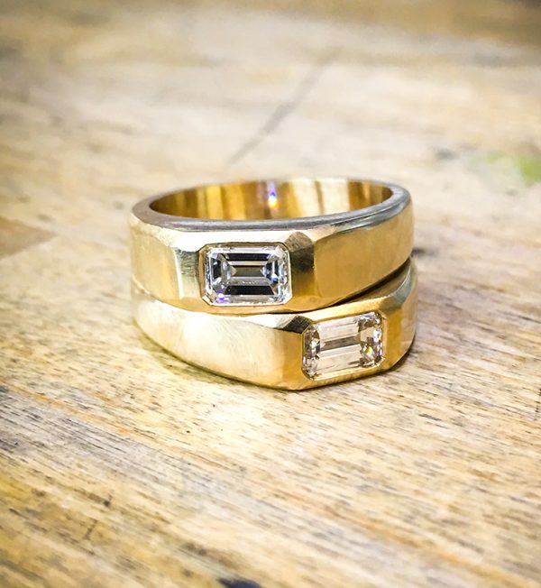 MENS JEWELLERY: 18ct Yellow Gold Diamond Set | Max Diamonds | Bespoke ...